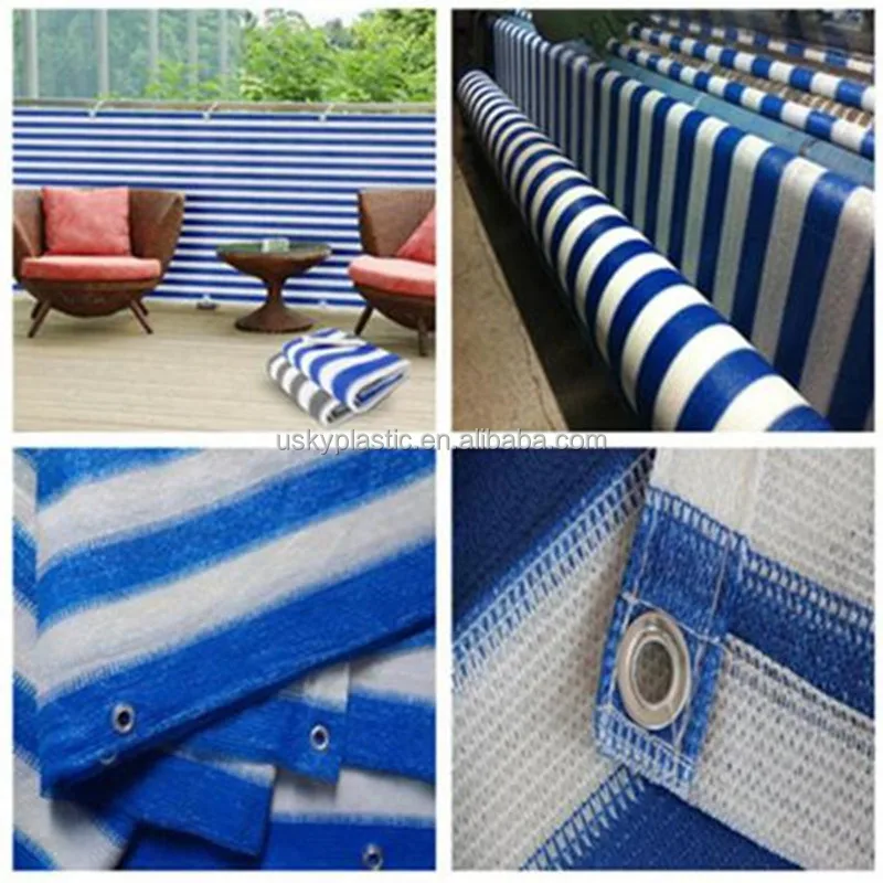 Yellow And White Balcony Shade Net 09x5m Balcony Privacy Fence Screen ...