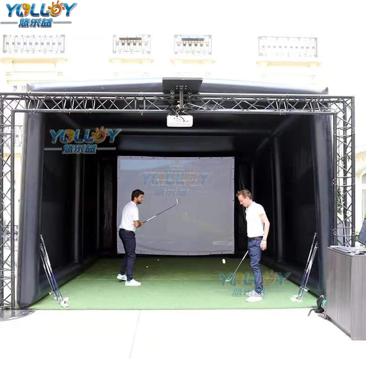 Outdoor Golf Simulator - Inflatable Hitting Cage Tent