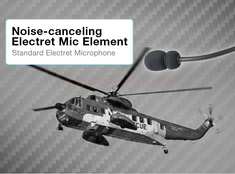 Helicopter U174/u Plug Aviation Headset Lightweight Active Anr Headset ...