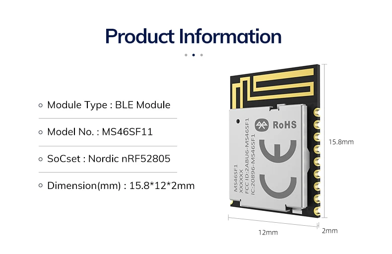 Small Size Pcb Nordic Nrf52805 32-bit Arm Cortextm M4 Cpu Transparent ...