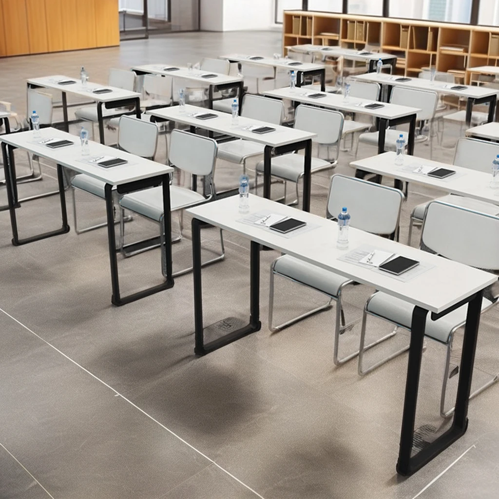 Modern Design Student Double Desk and Chairs for College Classroom ...