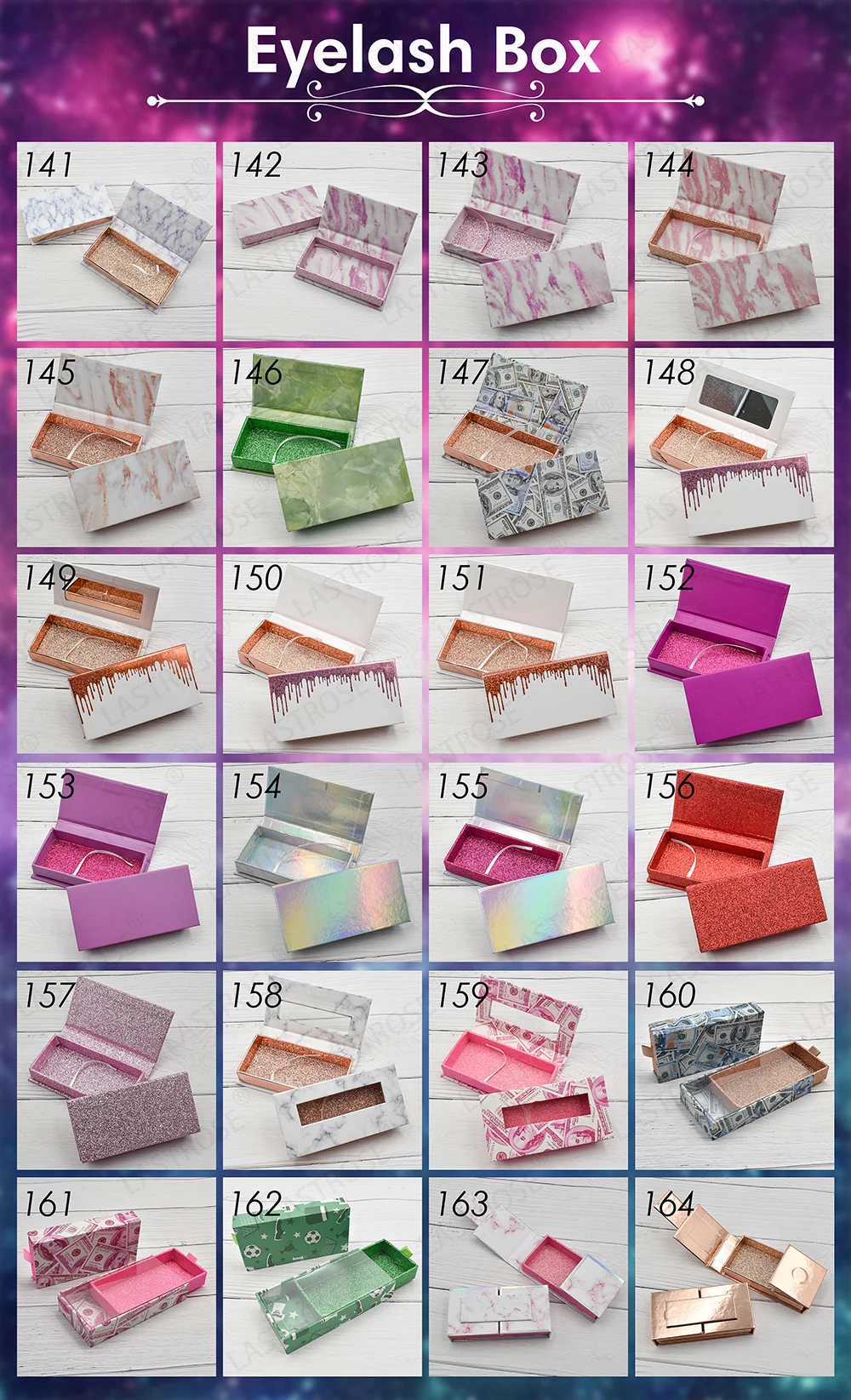 Lastrose Full Strip Lash Packaging Boxes Wholesale Private Label ...