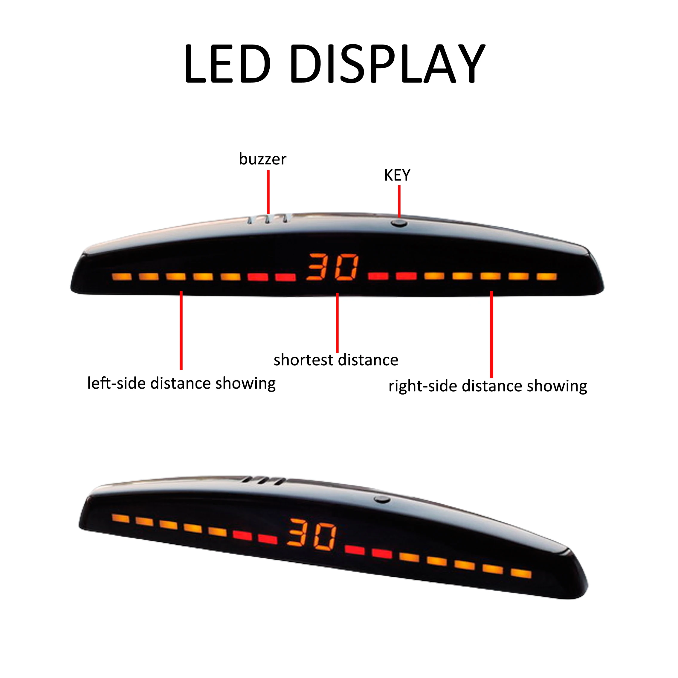 Universal Car Parking Sensor with Buzzer - IP68 Waterproof