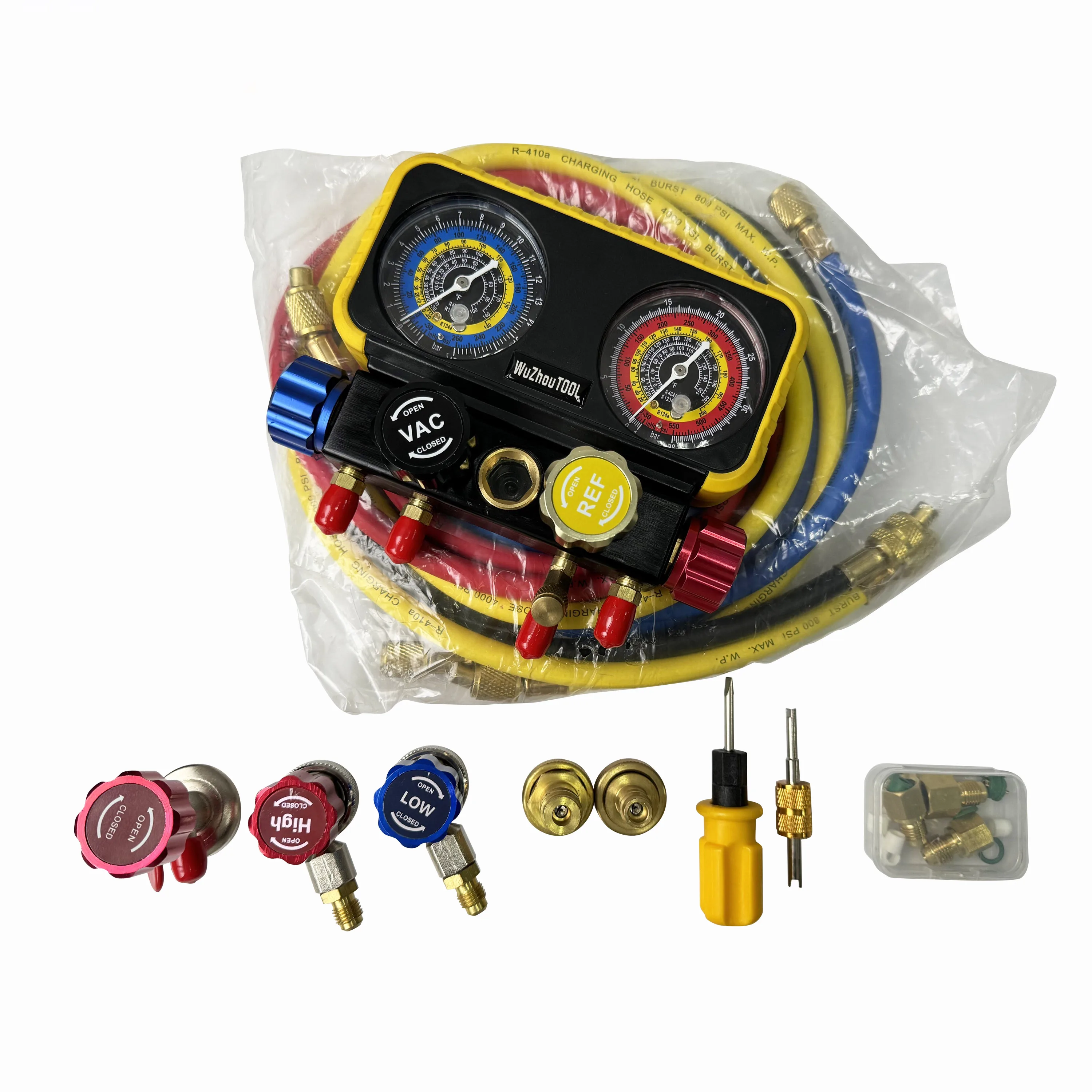 High Precision Double Manifold Hvac System Gauge Digital Refrigeration ...