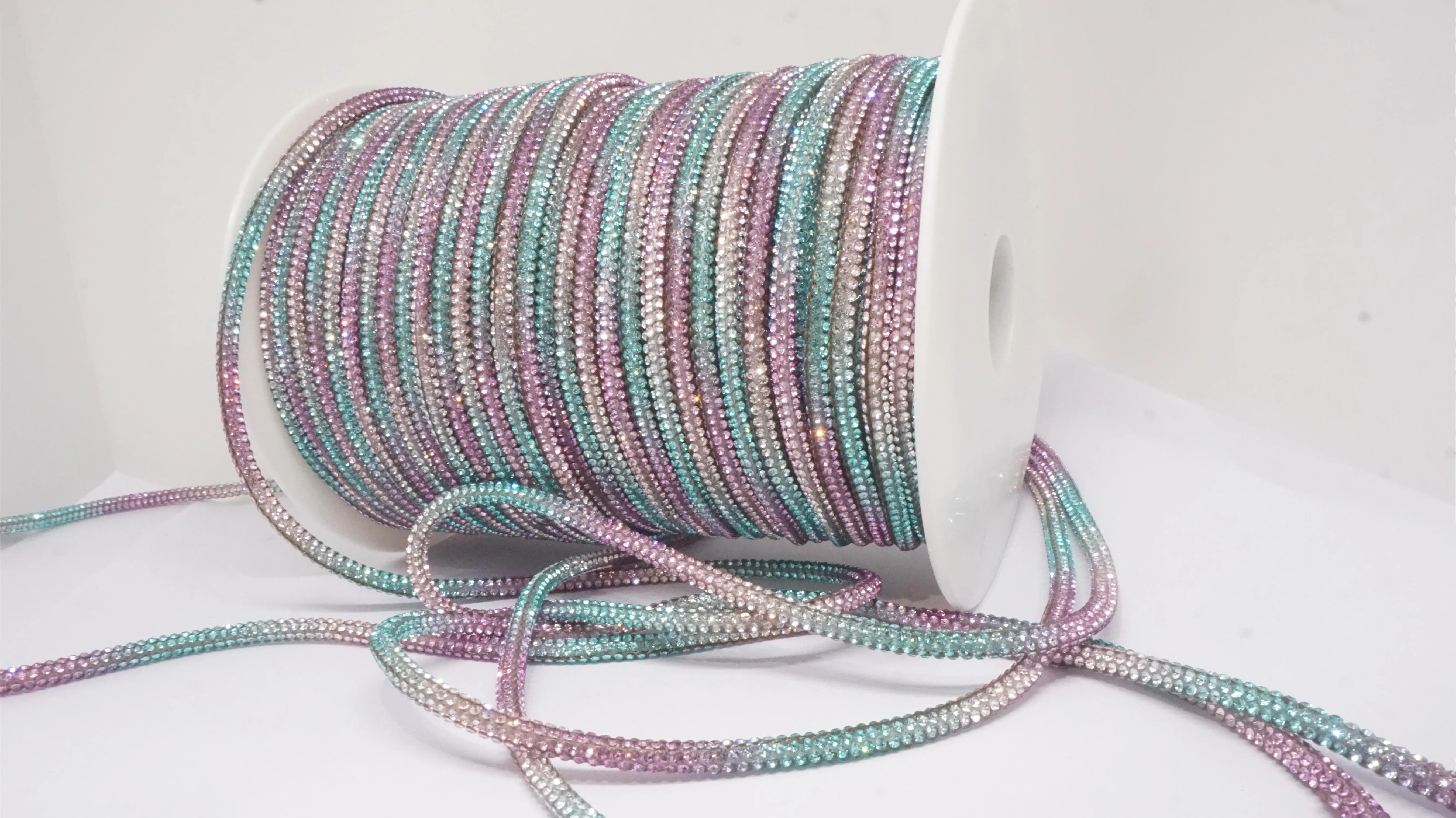 6mm Crystal Decorative Shoe Lace Diy Cord Water Diamond Rope Colorful ...