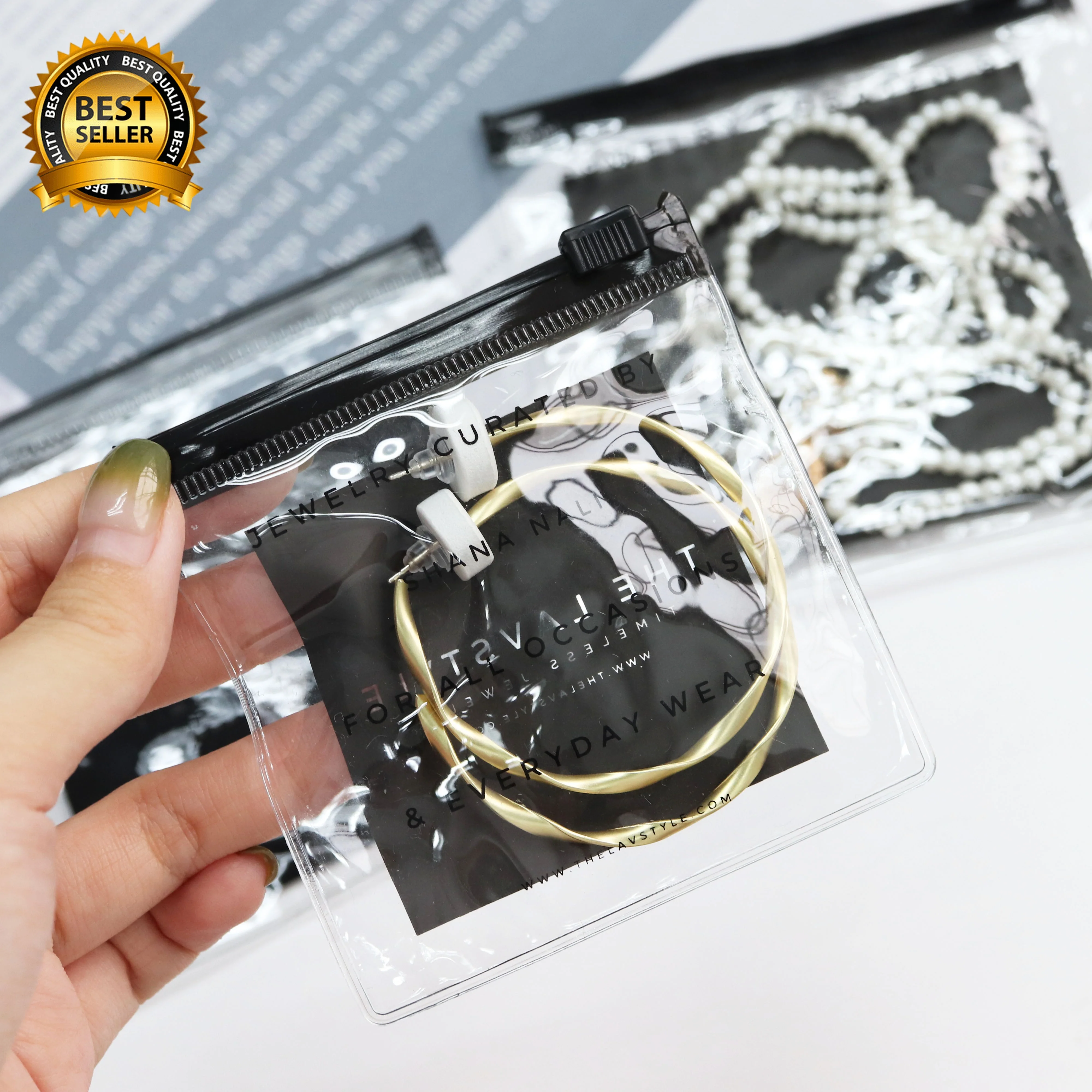 Custom Small Reusable Pvc Jewelry Plastic Zip Lock Bag, clear Frosted ...