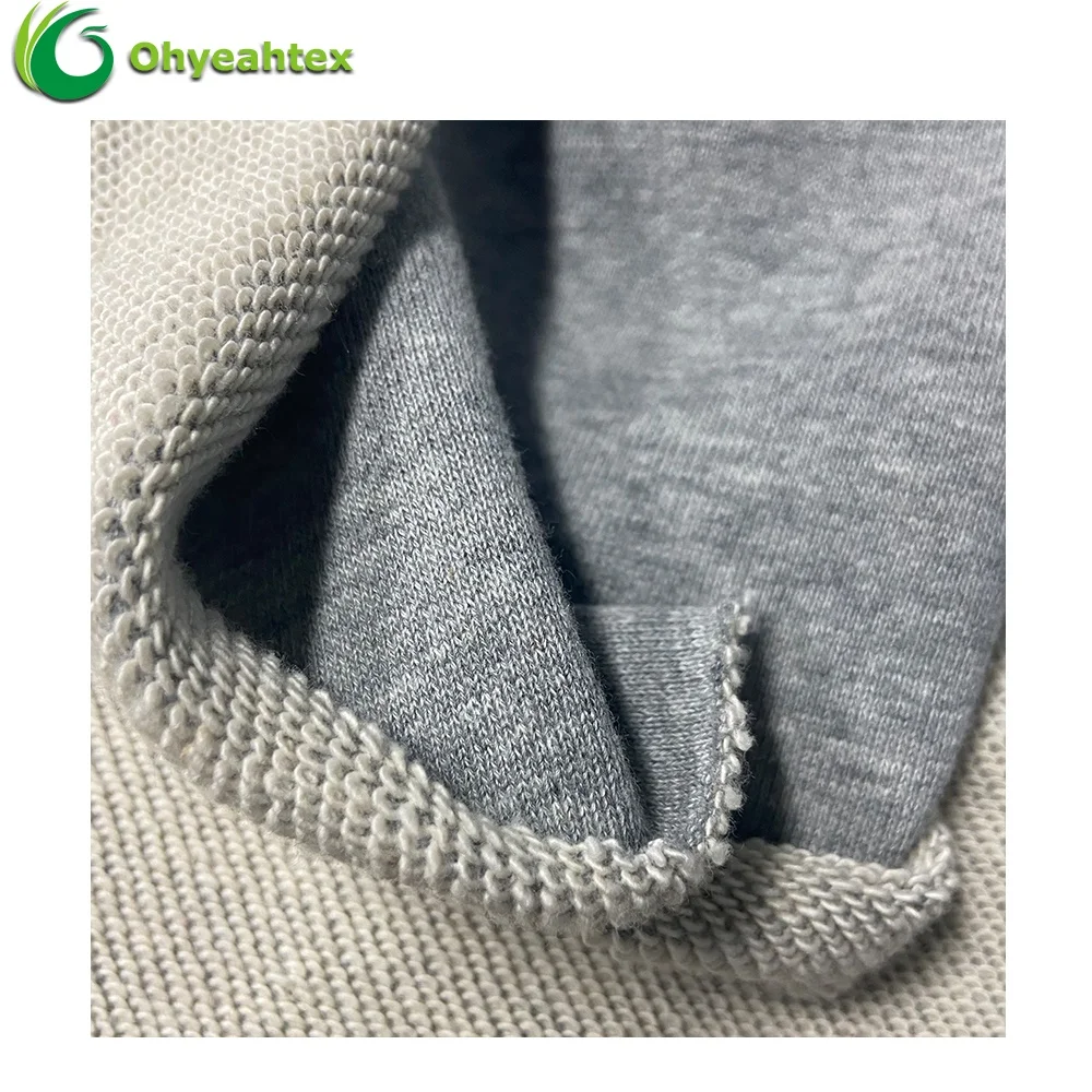 Heavy Weight 400gsm French Terry 100% Organic Cotton Fabric For ...