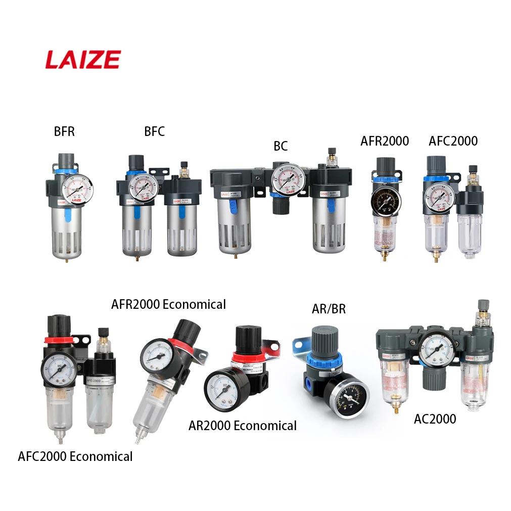 High Quality Pneumatic FRL Units Airtac Type Air Source Treatment Three Unit BC2000 Air Filter ...