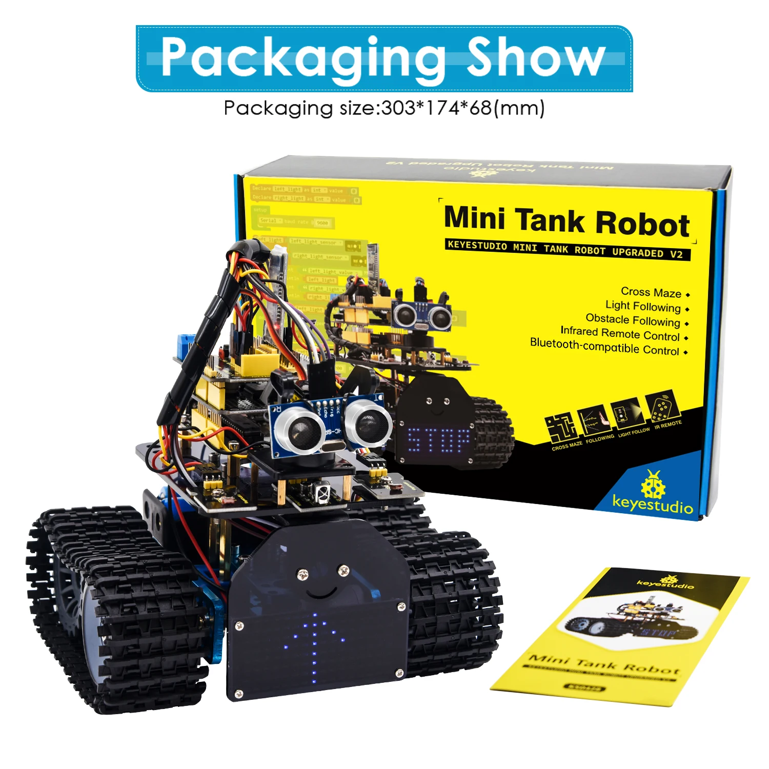 Hot Sale Mini Tank Robot Car Kit For Uno R3 Controller Board For ...