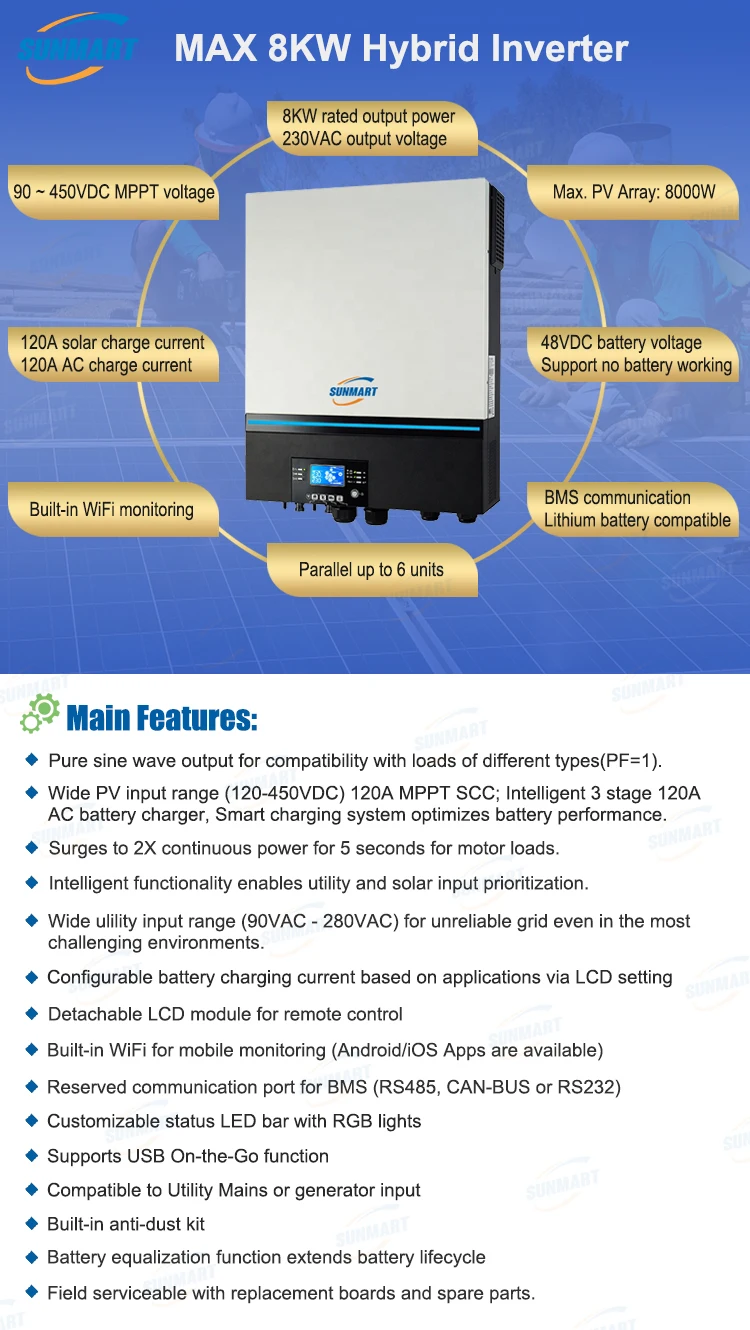 Axpert MAX 8KW 48V Solar Hybrid Inverter - Efficient & Reliable