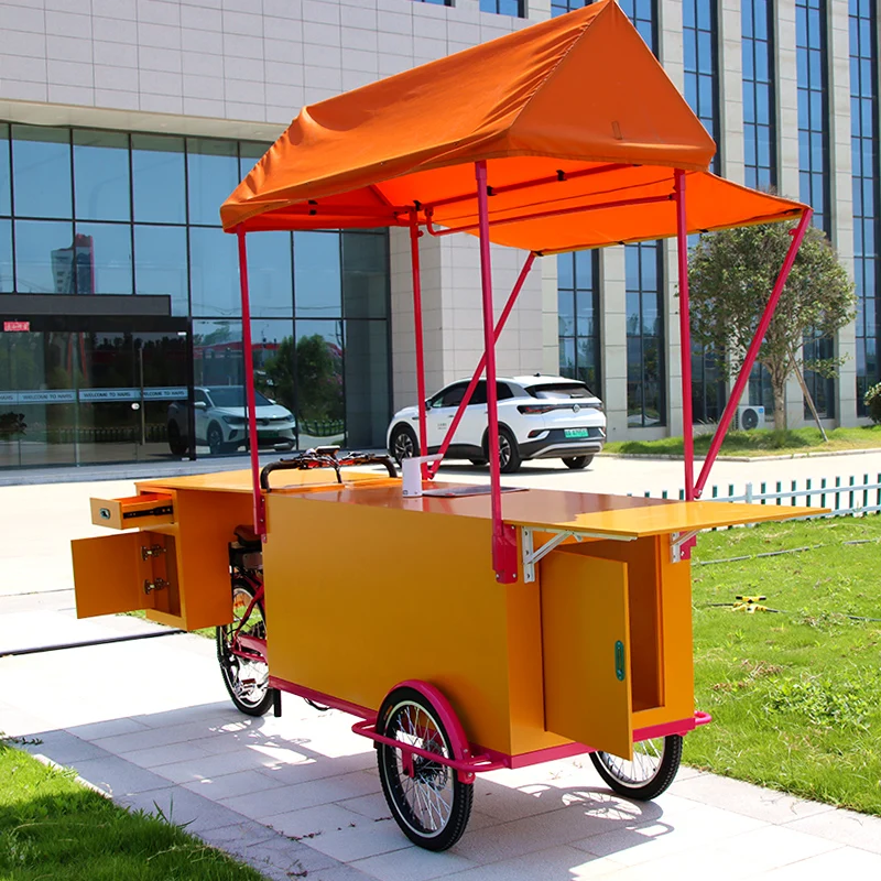 3 Wheel Electric Hot Dog Bicycle Food Cart Travel Camping Camper ...