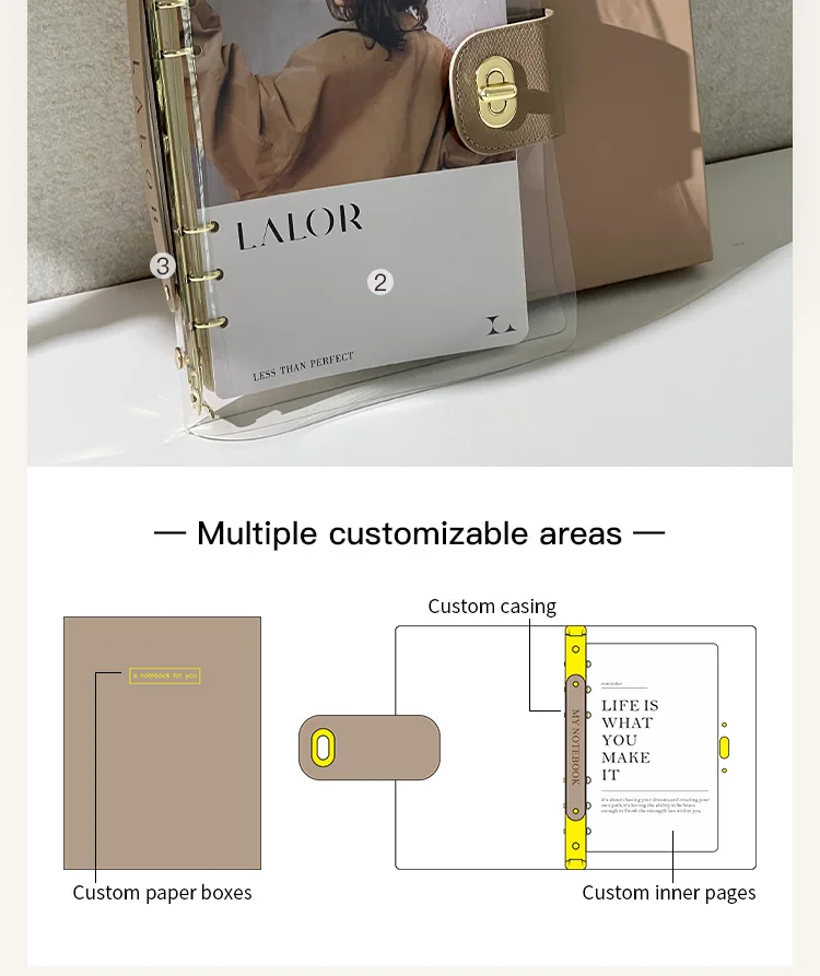 Premium A7 PVC Binder Set Cute Mini Clear Pocket Journals/Planner with ...