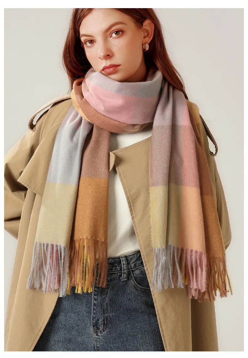 2022 New Designer Warm Soft Pashmina Neck Scarves Shawl Blanket Ladies ...