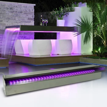 Oem Factory Acrylic Waterfall Pool Fountain Led Color Changing And ...