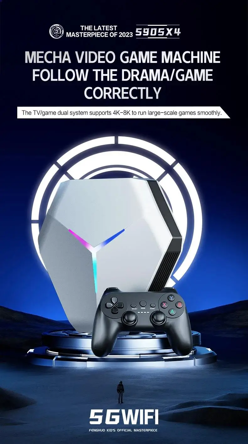 X10 Video Game Console - 4K Gamestick TV BOX 5G Dual System