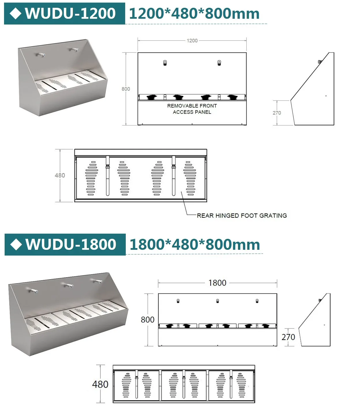 Wholesale Stainless Steel Muslim Wudu Ablution Station