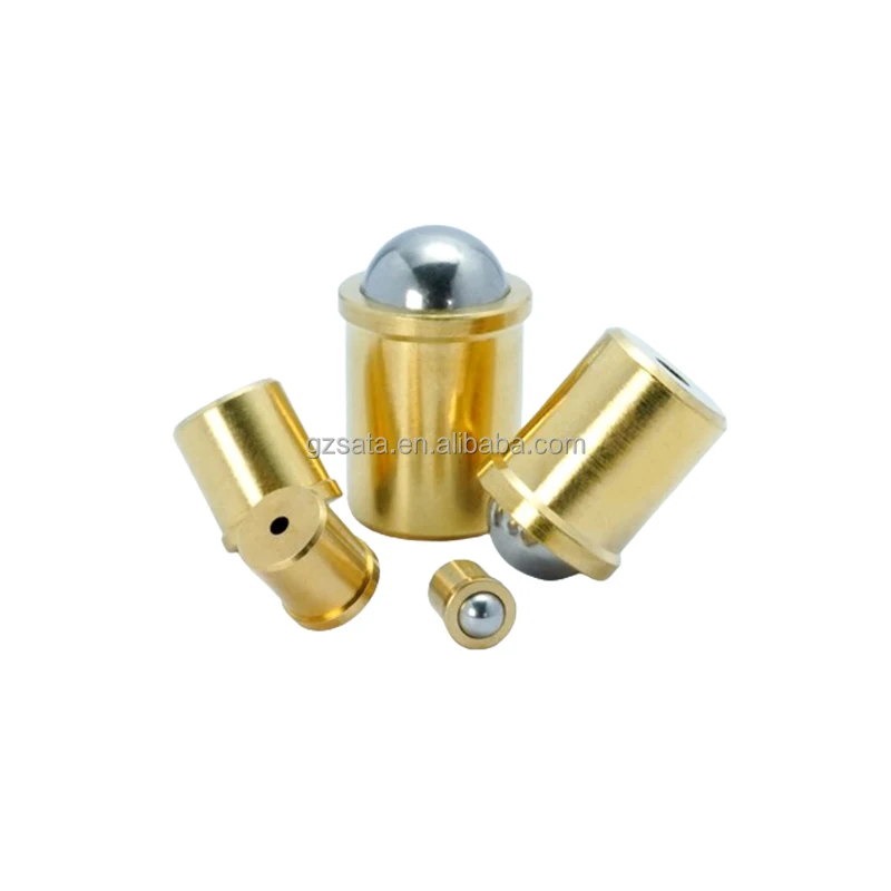 Brass Spring Plungers with Stainless Steel Ball - D3X4 to D12X16