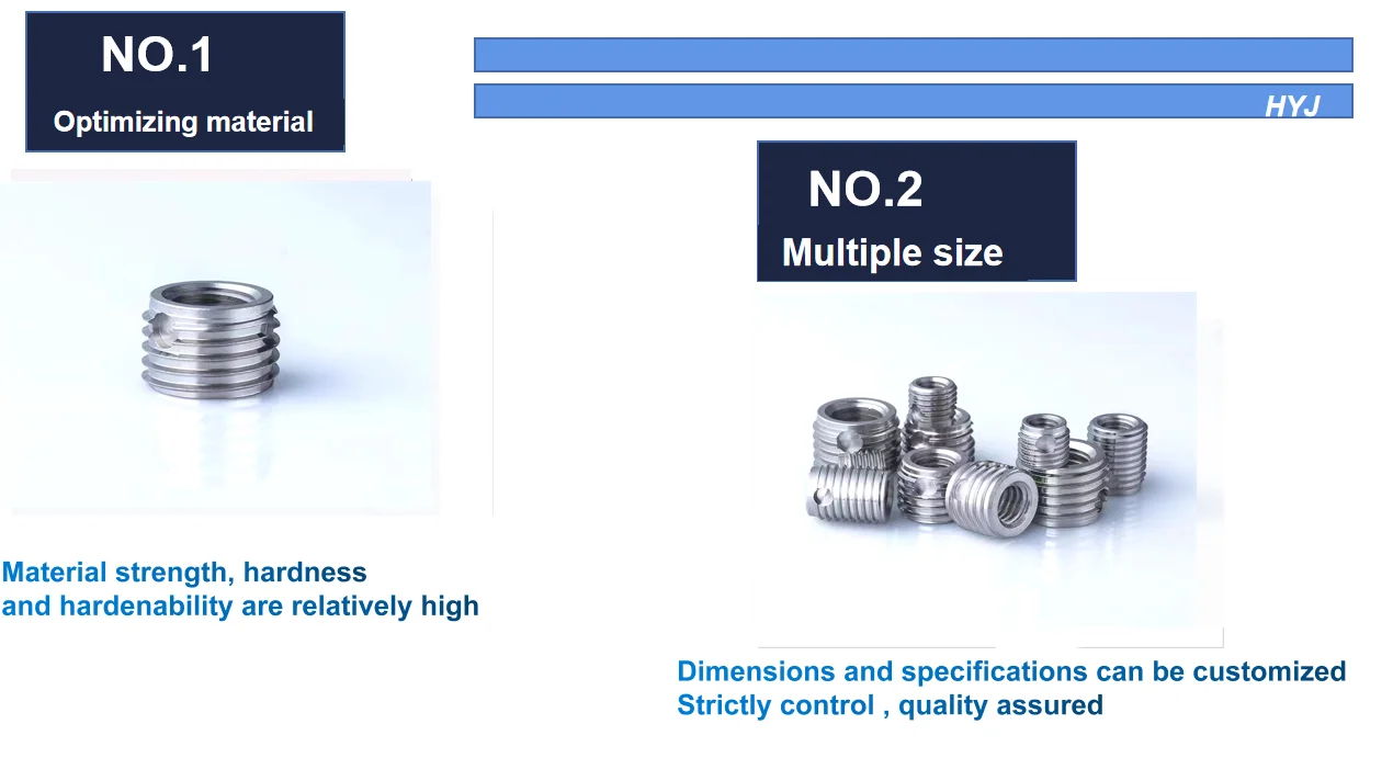 Stainless Steel Blind Hole Type Three Hole Self Tapping Thread Inserts ...