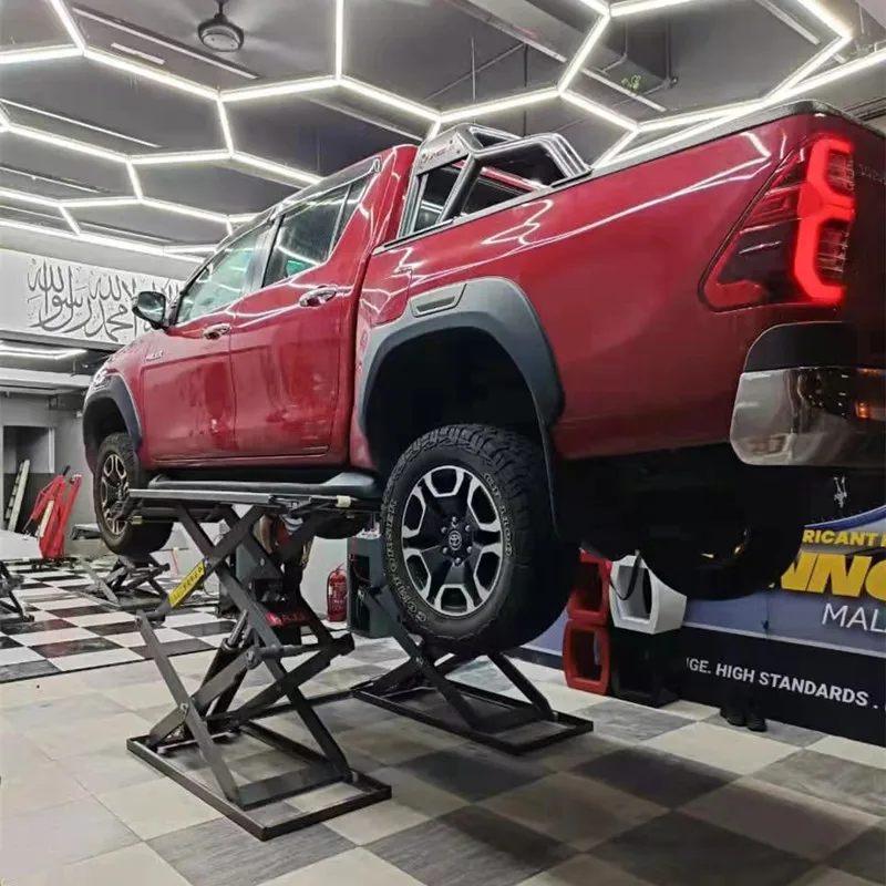 3500kg Capacity Low Profile Scissor Lift - High Rise Car Lifter