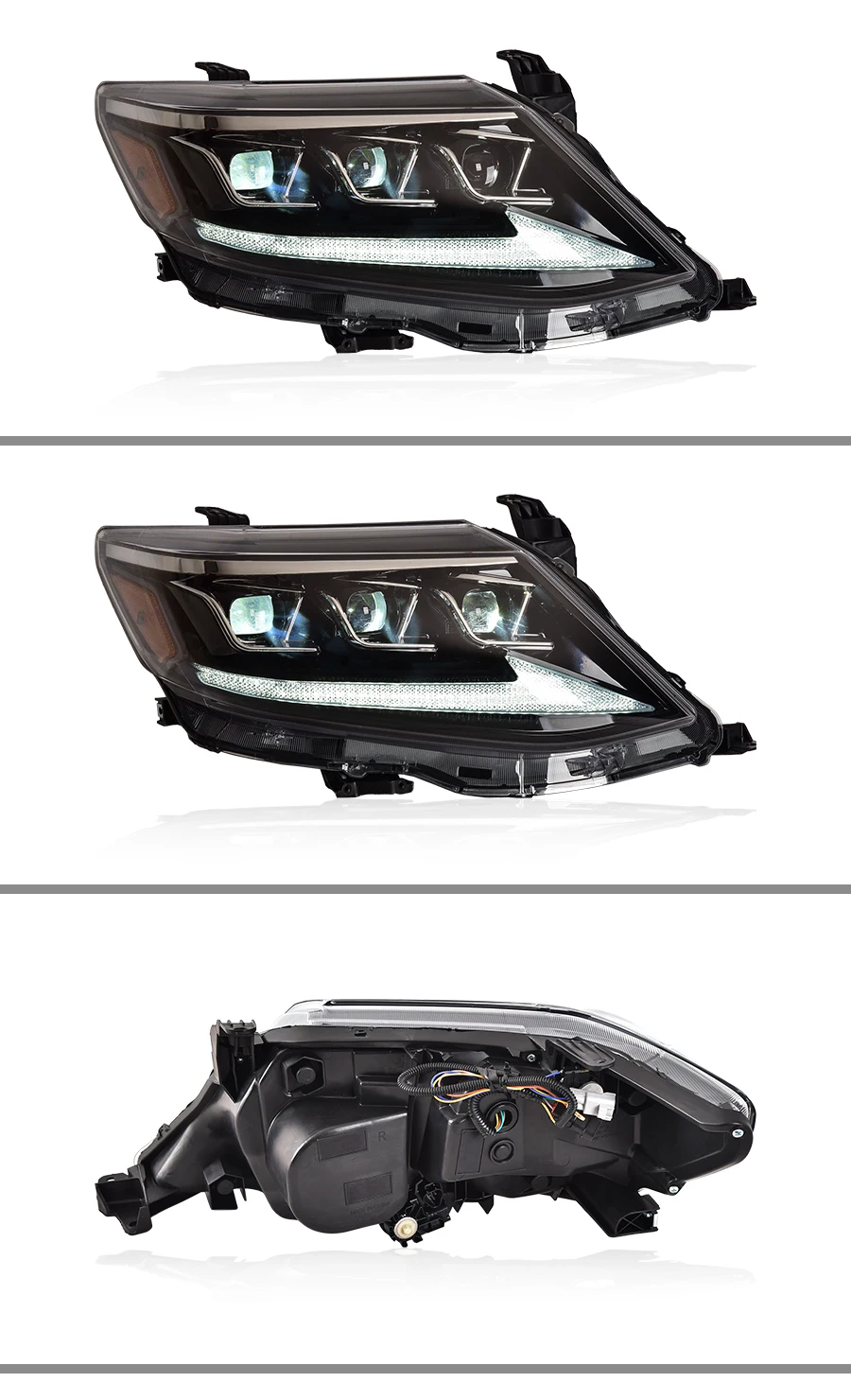 Car Styg Dynamic LED Headlights for Toyota Fortuner 2010-2015