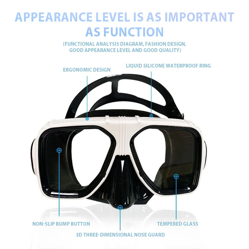 Custom Portable Lightweight Adult Snorkeling Mask Soft Silicone Diving ...