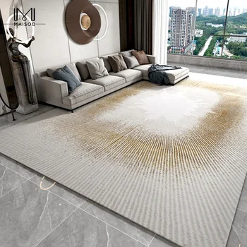 Modern Luxury Custom Gold Living Room Carpet Wool Carpet Rugs - Buy ...
