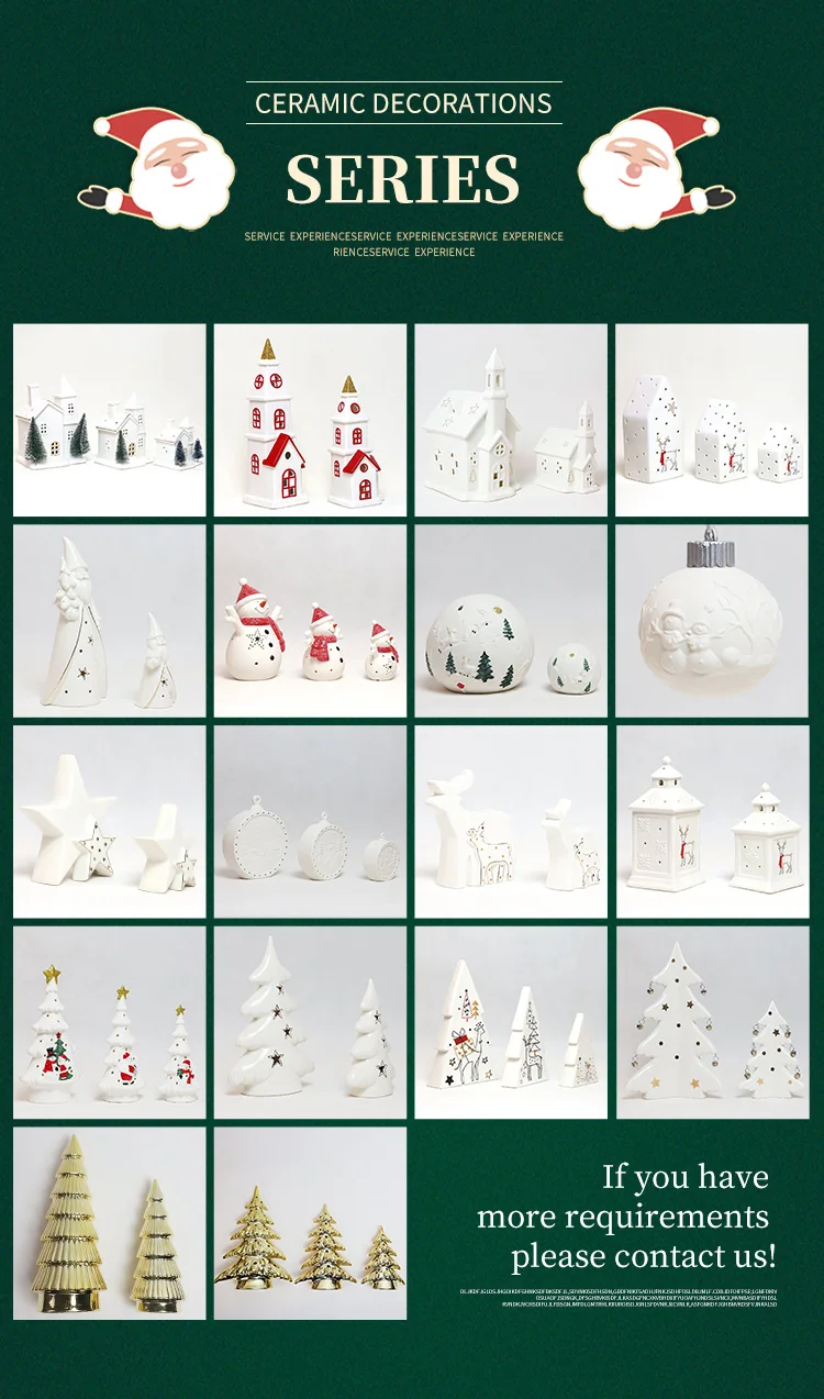 Decorative Figurine Display for Holiday Ceramic Christmas Trees Ceramic ...