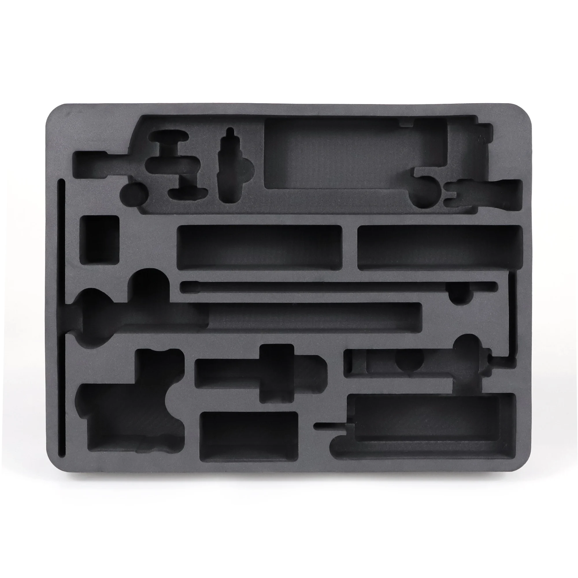 Custom Storage Black Cut Eva Foam Tool Box Insert For Packaging Shapes ...