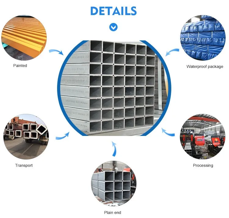 China Square Pipe Galvanized Steel Hollow Sections Stainless Steel ...