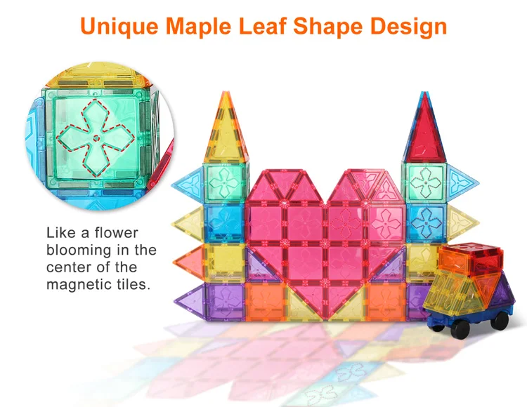 Mntl Kids Educational 3d Construction Toys Magnetic Tiles Building ...