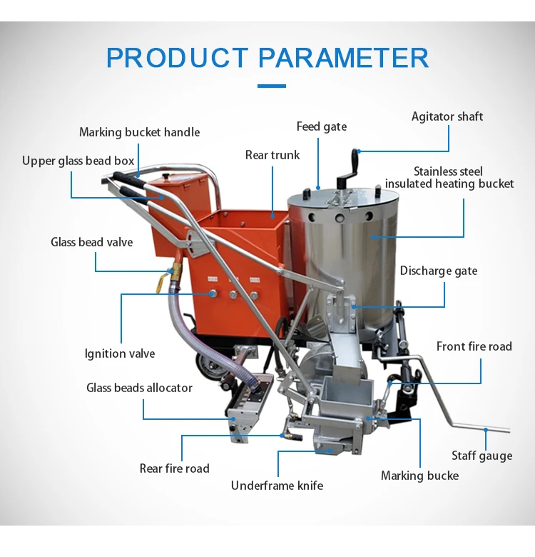 Kettle Hydraulic Hot Melt Paint Driving Type Road Marking Machines ...