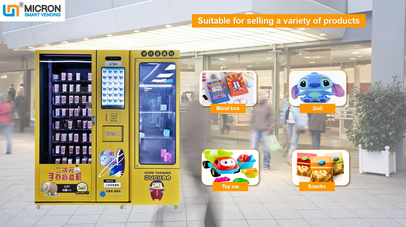 Blind Box Vending Machine With Showroom Elevator And Direct Push Aisle ...