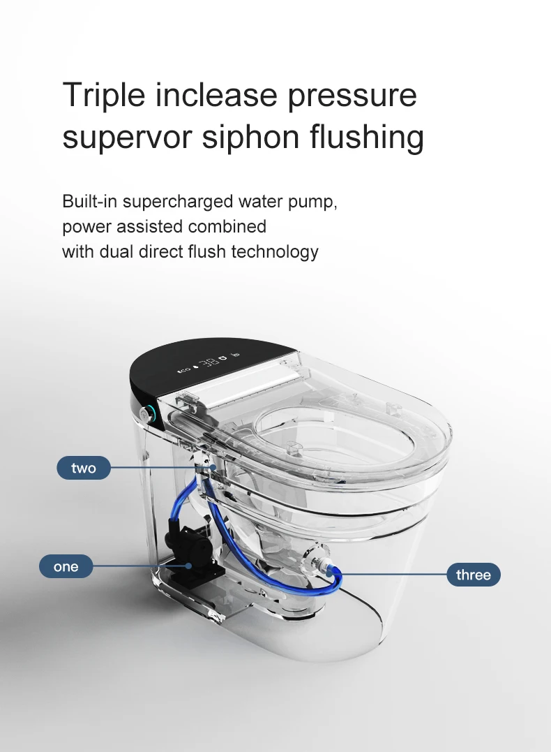Auto Washing Self Cleaning Function Floor Mounted Electronic Smart ...
