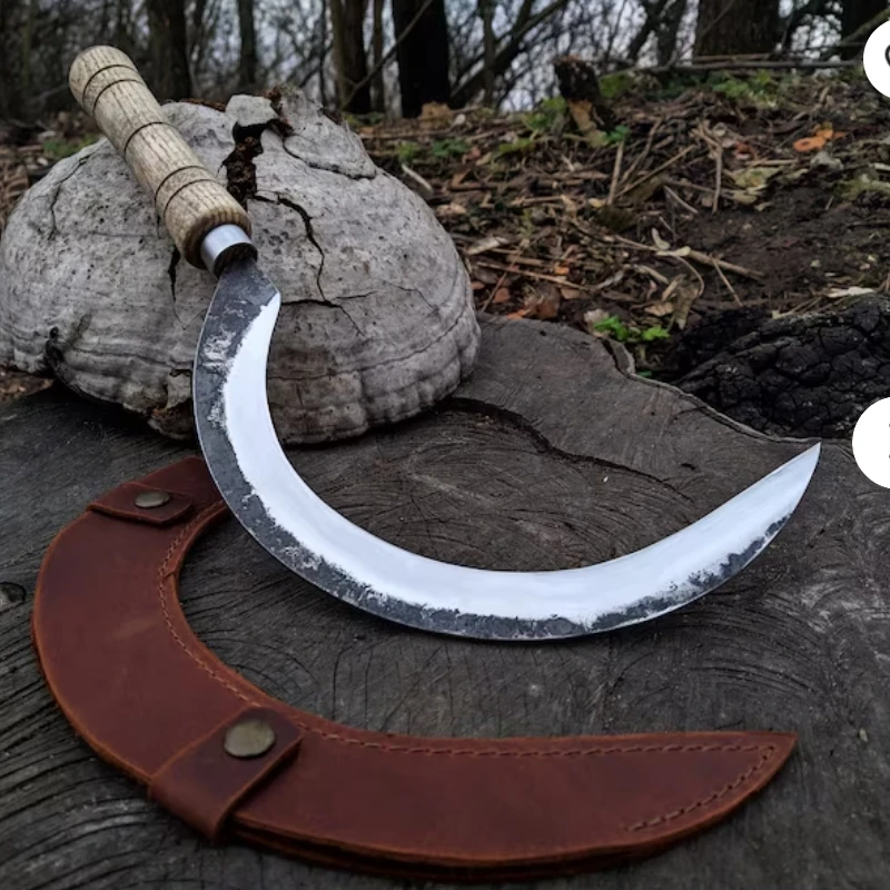 Garden Leather Machete Scythe Hand Tool Sheath Outdoor Farm Knife ...