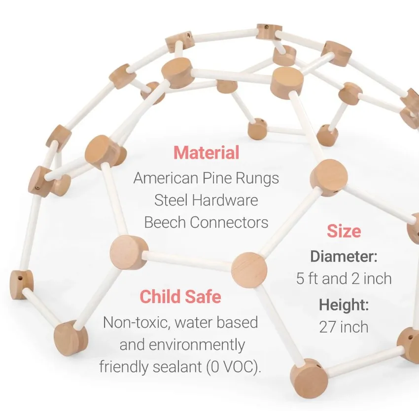 LM KIDS Montessori Toys - Wooden Climbing Frame for Kids