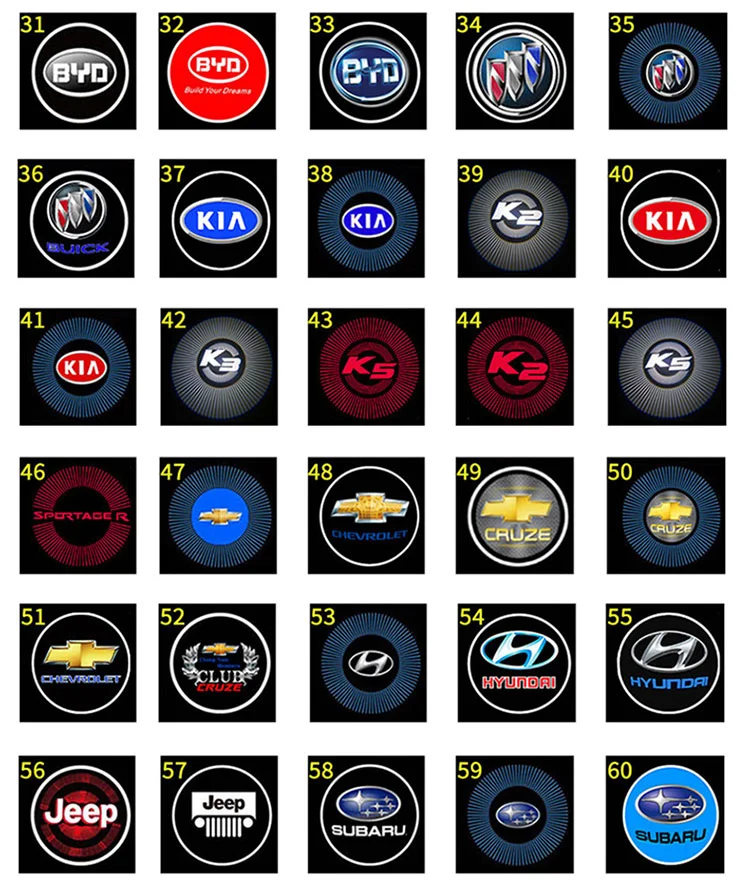 Wireless Car Custom Welcome Logo Light Led Car Door Light Hd 3d Ghost ...