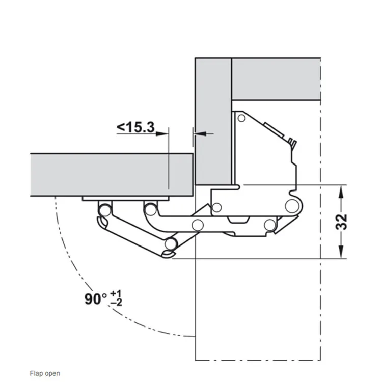 Overhead Swing up Flap RV or Marine Cabinet Door Hinge With Springs ...