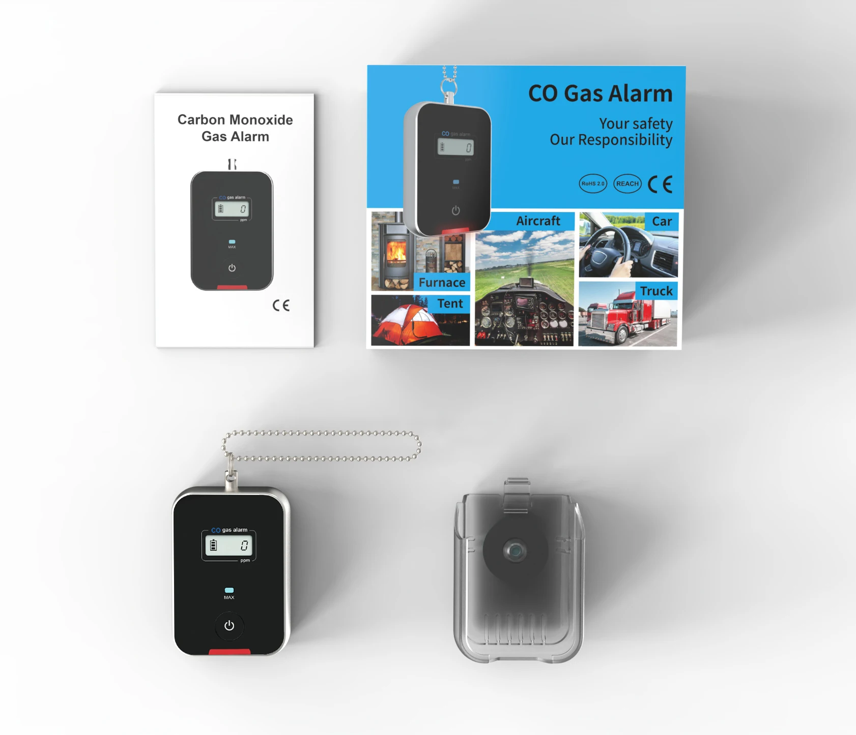 Outdoor Personal Co Gas Alarm For Tent Bbq Wilderness Camping Carbon ...