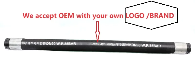 High Pressure Gunite Hose - 85bar, 76mm, 3'' Shotcrete Hose