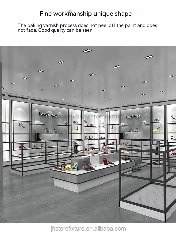 Customizable Shoe Store Display - Modern & Durable Design