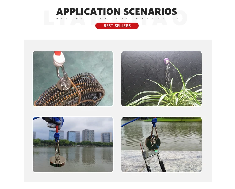 D75mm 550lb Pull Force Neodymium Underwater Retrieving Magnetic Fishing ...