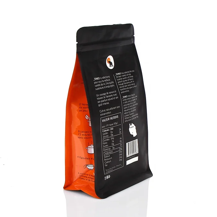 Custom Printed Eight Side Seal Bag Al Plastic Composite Food Packaging ...