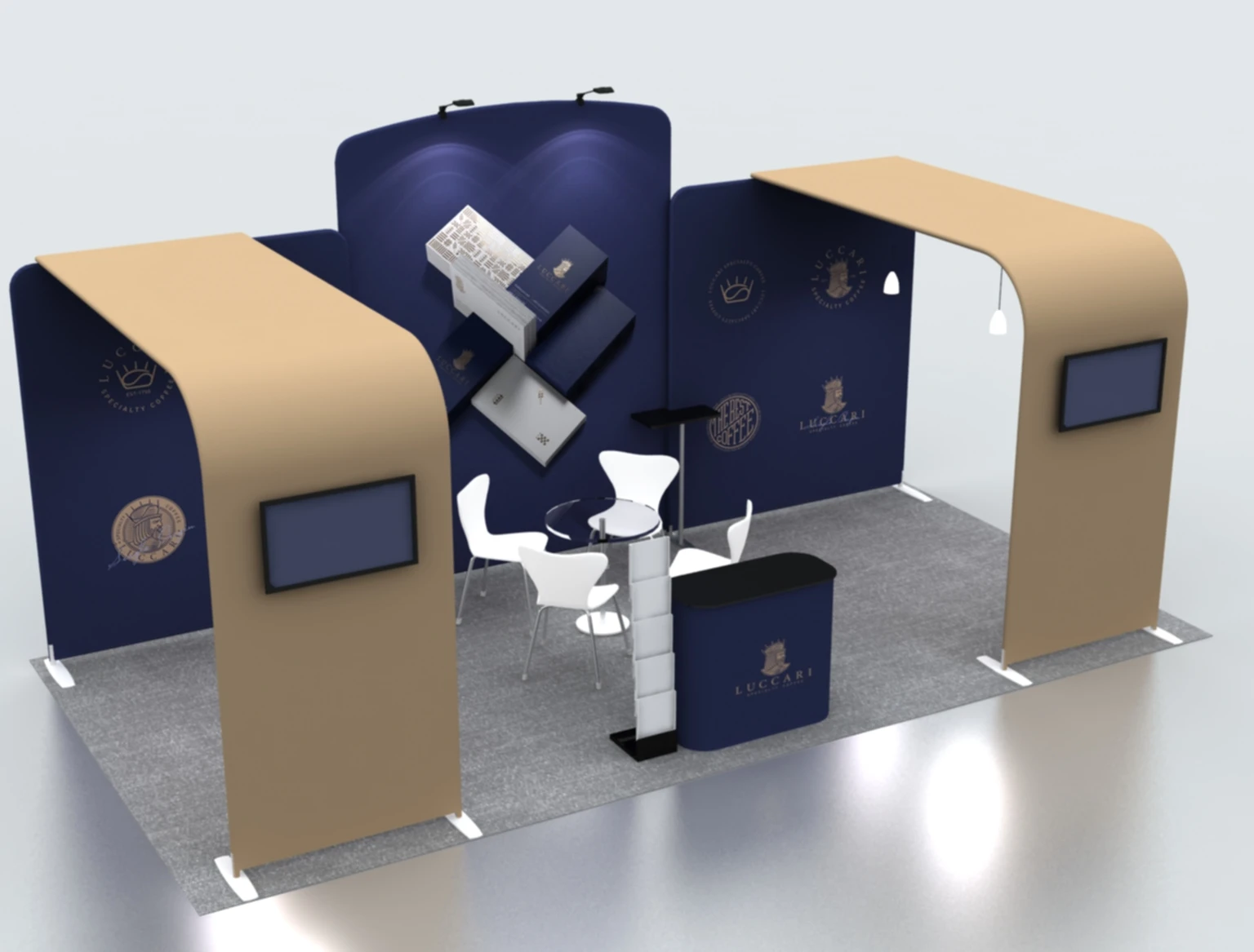 10x10ft Trade Show Booth Shelf Display Backdrop Banner Stand