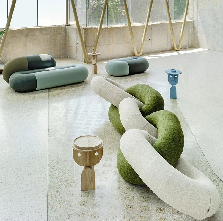 Modern Minimalist Designer Creative Chain Sofa Model Room Home ...