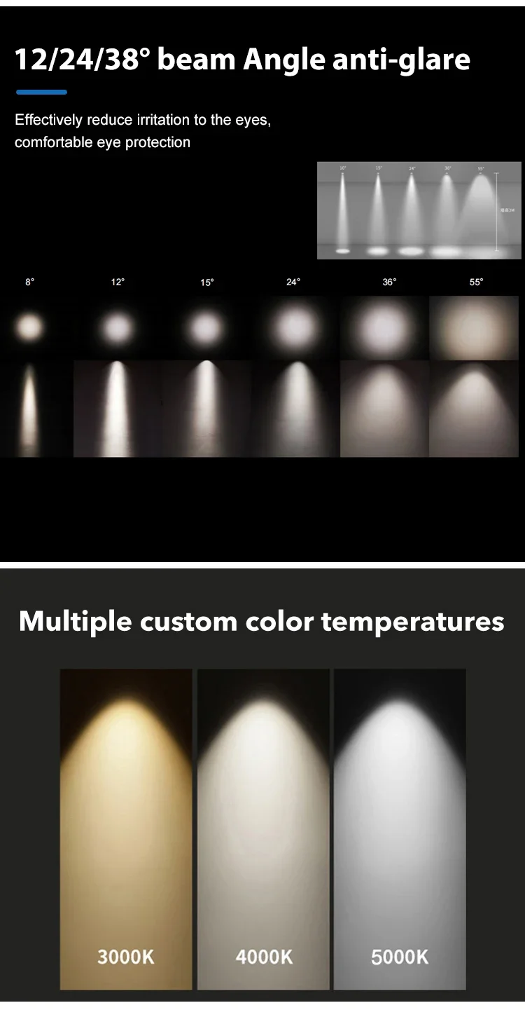 7w 12w 20w 30w Spot Light Modern Design Wide Beam Recessed Led ...