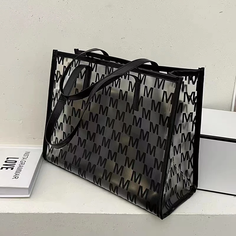 Custom Printed logo Transparent PVC Tote Bag Multicolor INS Style ...