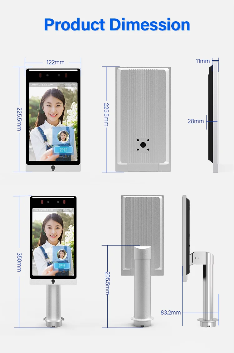 8 Inch Aluminum Housing Facial Authentication Access Control Panel ...