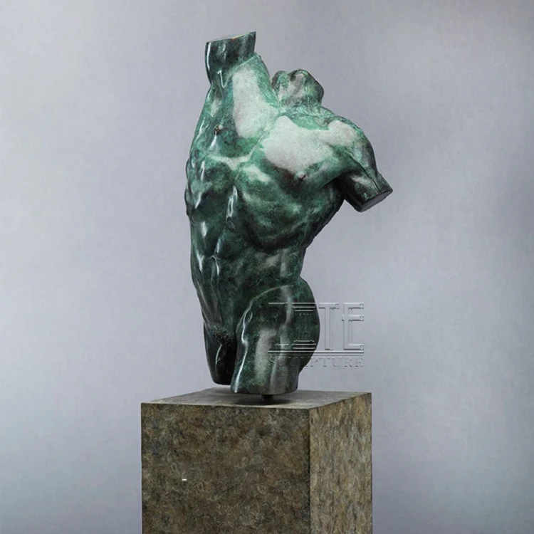 China Life Size Resin Cast Bronze Nude Statues Male Torso Sculpture ...