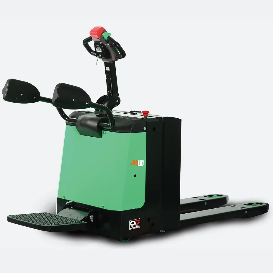 MLIFT 2 Ton Pallet Truck with Folded Platform and Guardrail PLDC-2020RA ...