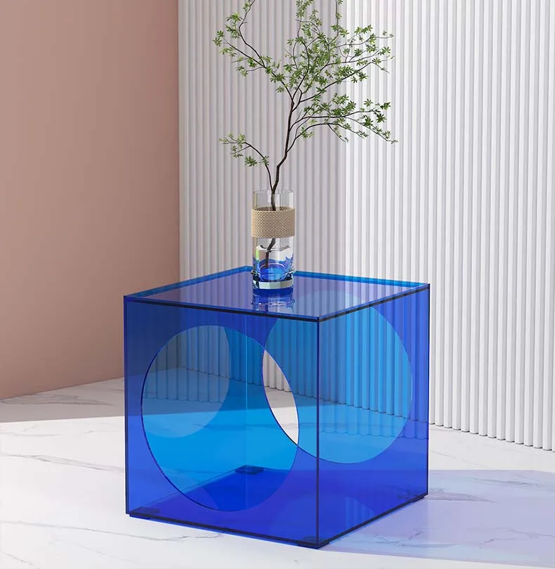 Home Office Detachable Acrylic Side Table Book End Table Plexiglass ...
